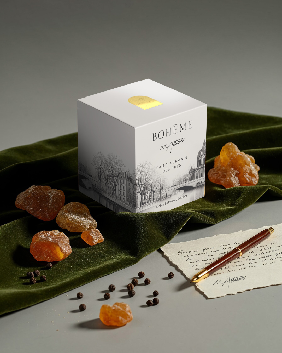 Saint-Germain-des-Prés Candle – Amber, Oud & Smoked Leather | Boheme ...